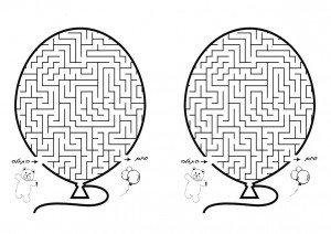 balloons_maze7 – המבחר הגדול ביותר של דפי צביעה להדפסה ואונליין, גדולים ...